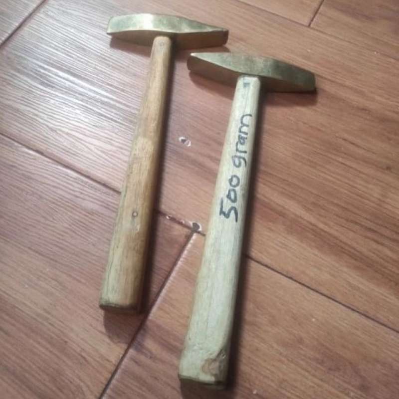 Jual Palu Kuningan Gagang Kayu Chipping Berkualitas 500 Gram di Seller ...