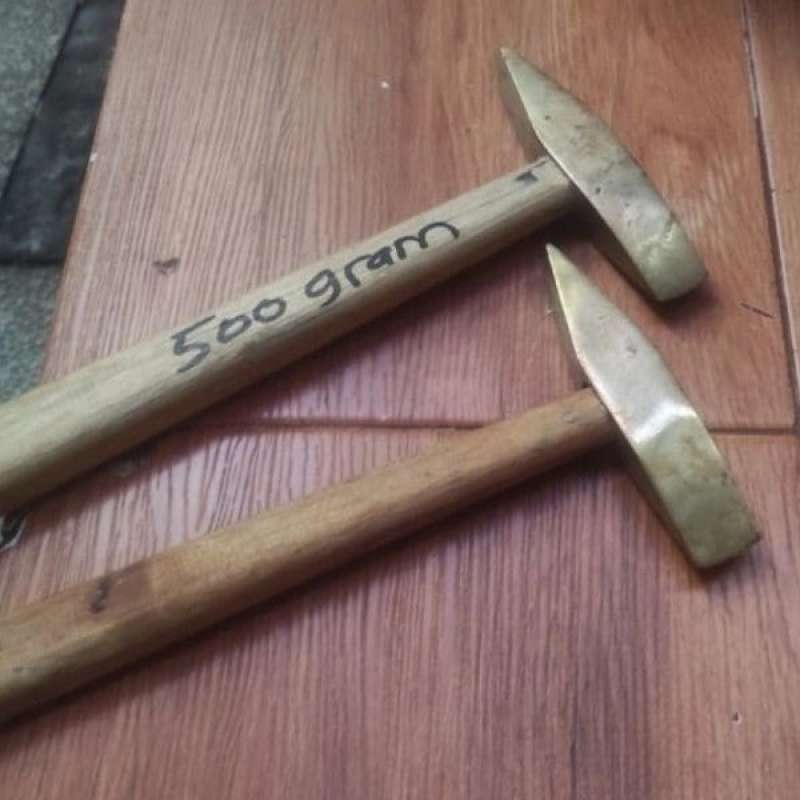 Jual Palu Kuningan Gagang Kayu Chipping Berkualitas 500 Gram di Seller ...