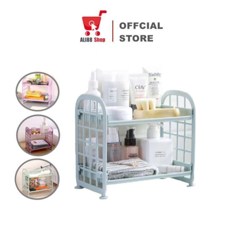 Jual Premium Rak Plastik Susun Mini Rak 2 Susun Mini Rak Meja Serbaguna ...