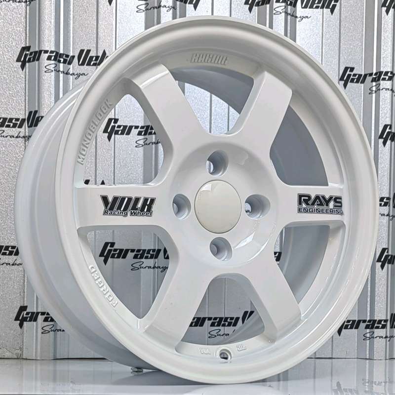 Jual REP VELG RAYS TE37 OG RING 15 WHITE VELG MOBIL MURAH GARASI VELG ...
