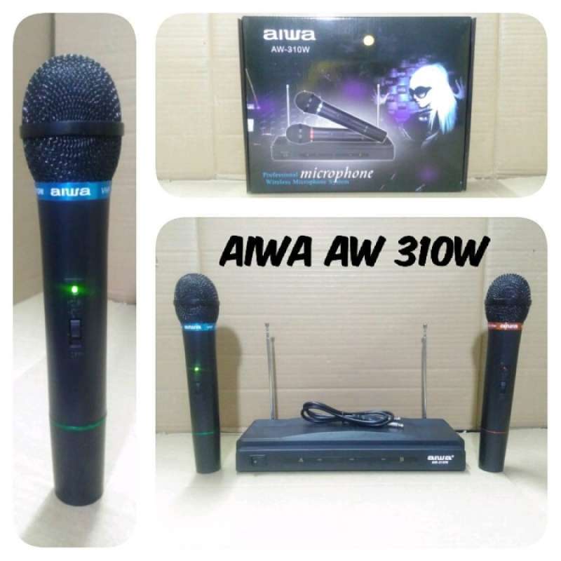 Jual Mic Wireless Aiwa Aw 310W Profwsional Microphone System di Seller ...