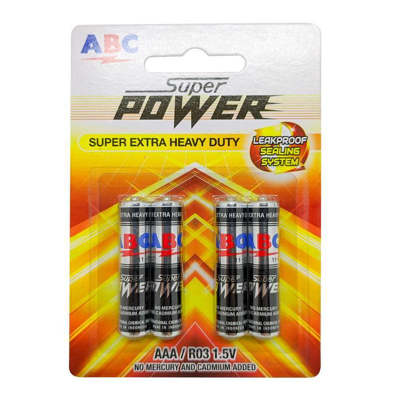 Jual Abc Super Power Baterai Aaa R-03 4 Pcs Di Seller Alfamidi ...
