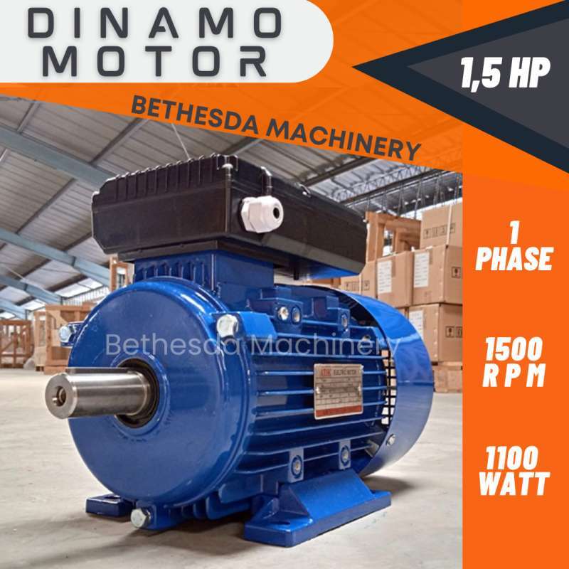 Jual Motor Electro 1.5 Hp 1100 Rpm 1 Phase Starting Capacitor 1500 Rpm ...