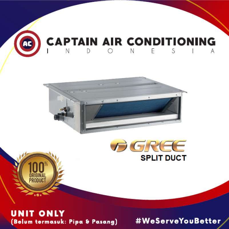Promo Gree Ac Split Duct Gu125phs/a-k / Gu-125phs/a-k 5 Pk (3 Phase ...
