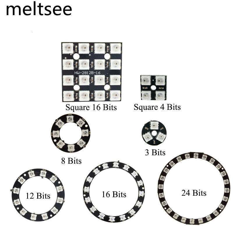 Jual Lampu Ring LED RGB 12 16 24 32 Bits WS2812 5050 RGB Dengan Driver ...
