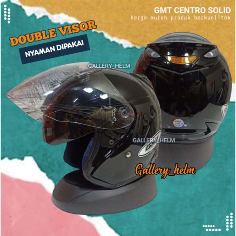 Promo HELM INK CENTRO CLONE | HELM HALF FACE GMT HITAM GLOSSY - L ...