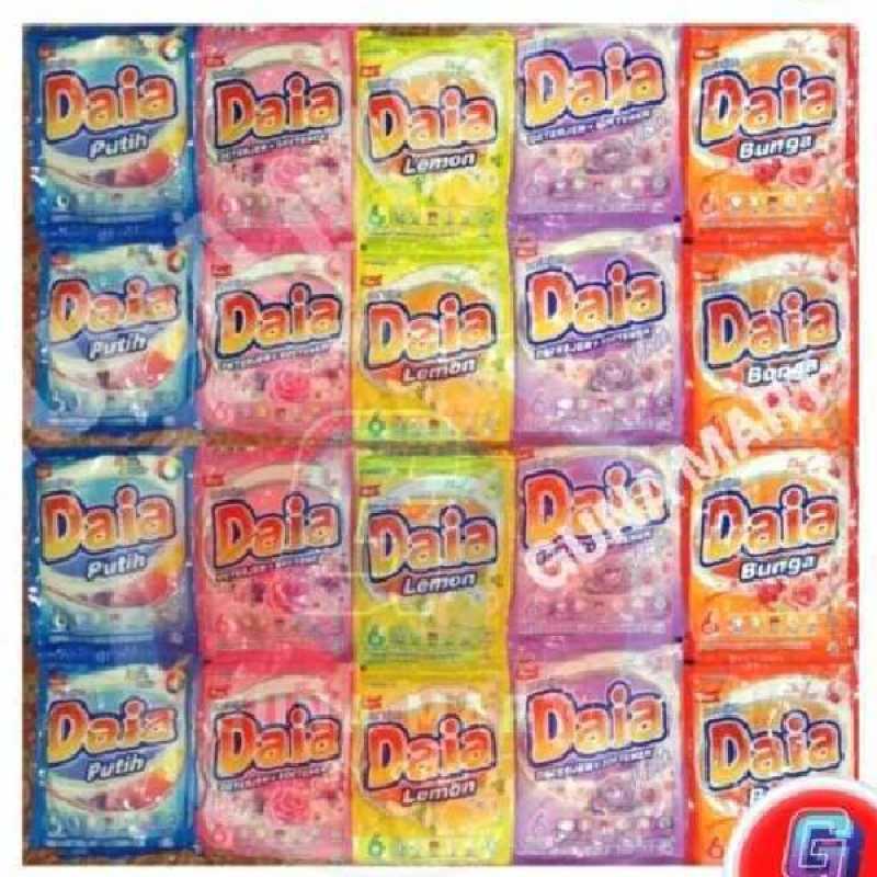 Jual RENTENG ISI 6 DETERGEN DAIA SACHET 53 GRAM BERBAGAI VARIANT di ...