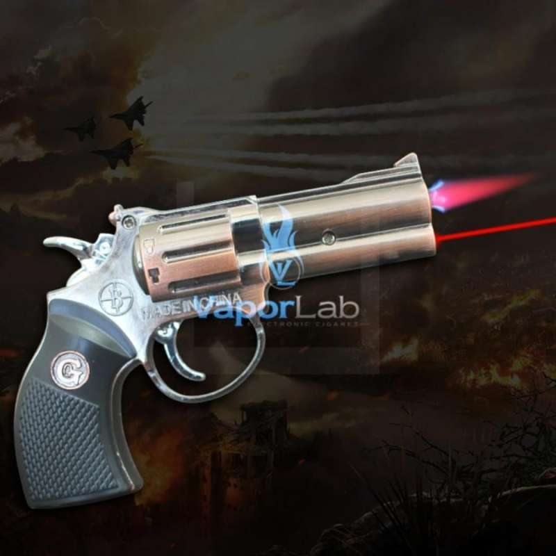 Jual mancis korek api gas bara pistol mini gun laser pointer lighter ...