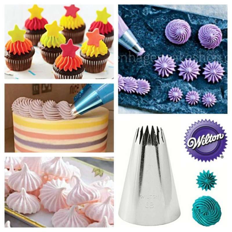 Promo Spuit wilton no 6B wilton ori spuit bintang besar kue kering sagu ...