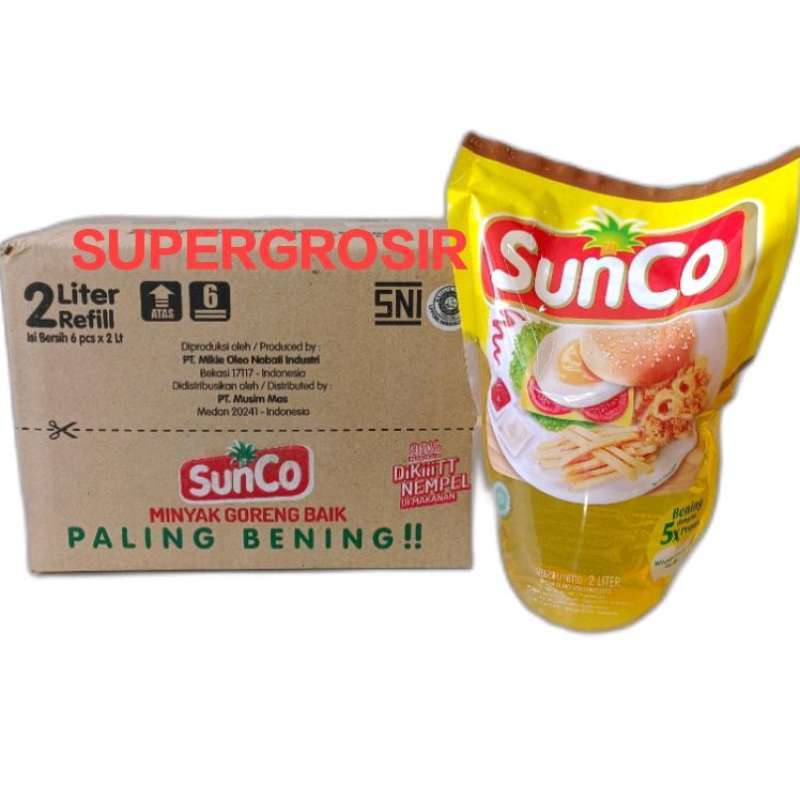 Promo SUNCO 2 LITER 2LITER DUS KARTONAN / MINYAK GORENG SUNCO 2 L 2L 1 ...