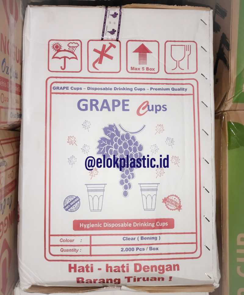 Jual Cup Anggur / gelas plastik aqua/ gelas kopi plastik 1dus di Seller ...