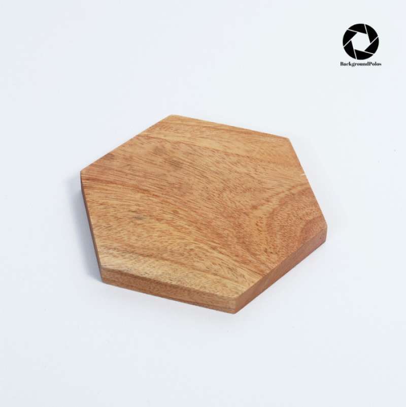 Promo Coaster Kayu Hexagonal Alas Foto Produk Kayu Segi Enam 10 x 1,5 ...