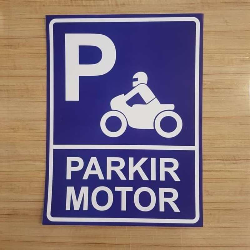 Jual Parkir Motor Sticker Label K3 Rambu 40x30cm A3 Stiker Parkir Motor ...