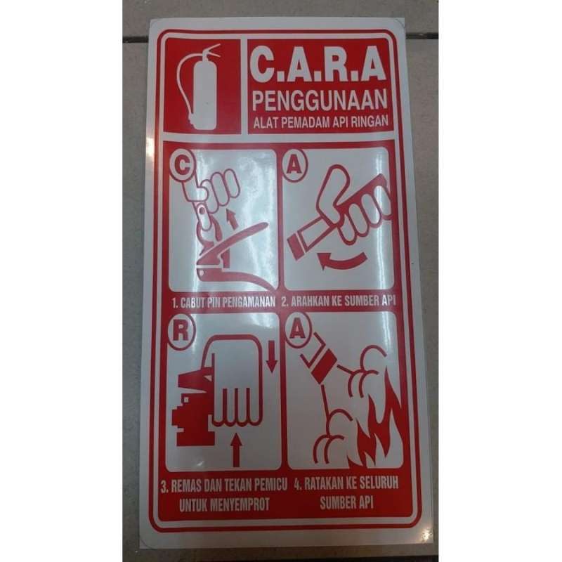 Jual SIGN LABEL STICKER CARA PENGGUNAAN ALAT PEMADAM API RINGAN di ...