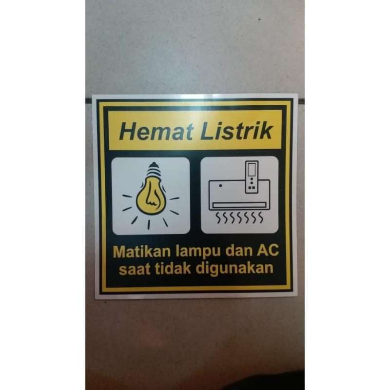 Jual SIGN STICKER K3 RAMBU SAFETY HEMAT LISTRIK 15X15CM di Seller ...