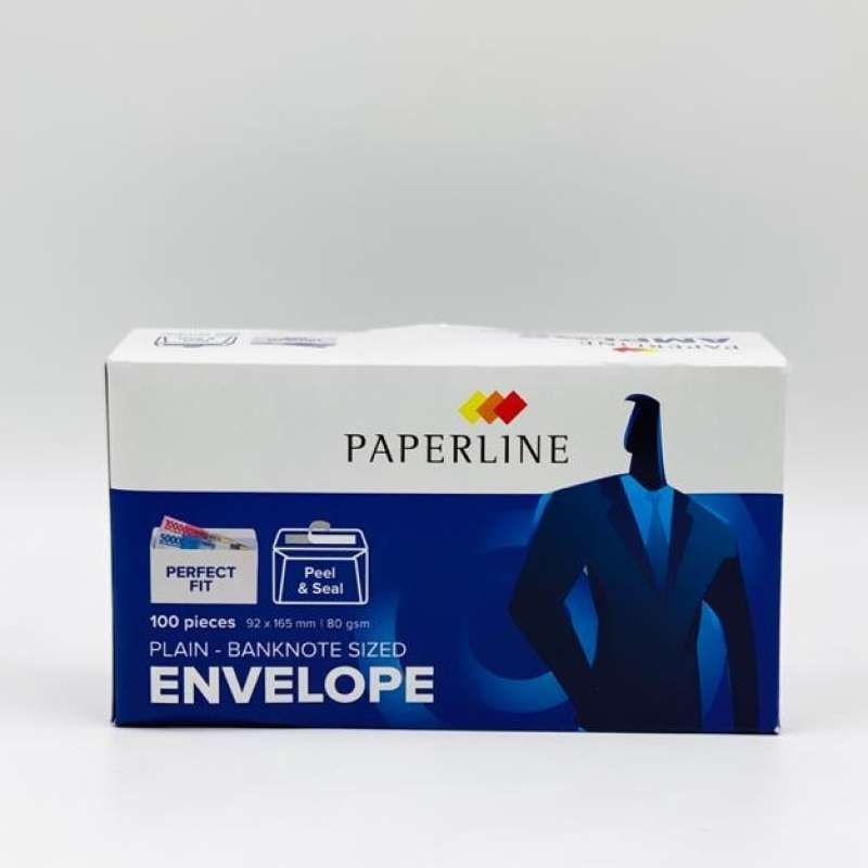 Jual Amplop Paperline Buklet Ukuran Uang Putih Polos 92 x 165 mm Dengan ...