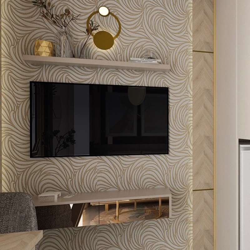 Jual 88av - Wall Panel Tv Cabinet With Hanging Drawer / Panel Dinding ...