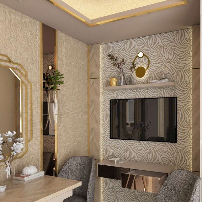 Jual 88av - Wall Panel Tv Cabinet With Hanging Drawer / Panel Dinding ...