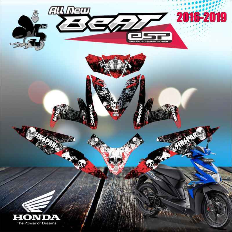 Jual STICKER DECAL HONDA BEAT FI 2016-2019 FULL BODY SIKSPAK di Seller ...