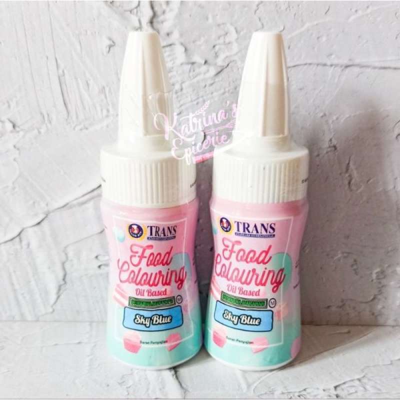 Jual Trans Food Coloring Oil Based Sky blue Pewarna Makanan Warna Biru ...