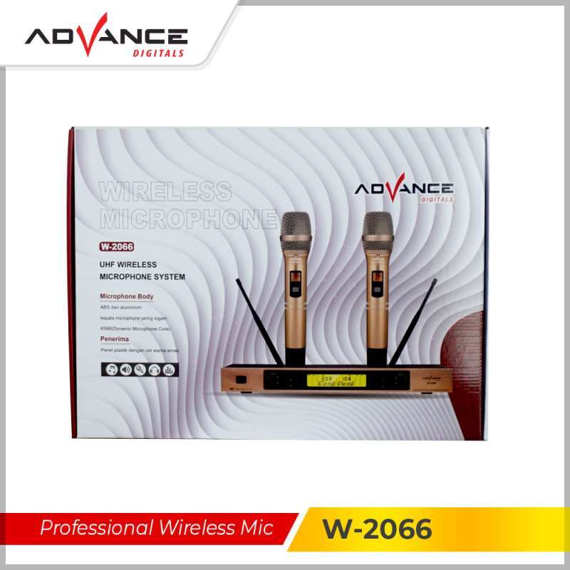 Promo Advance Mic Wireless W-2066 Uhf Digital Microphone System Jarak ...