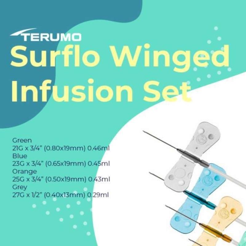 Jual Wing Needle Terumo 21g, 23g, 25g, 27g / Surflo Winged Infusion Set ...