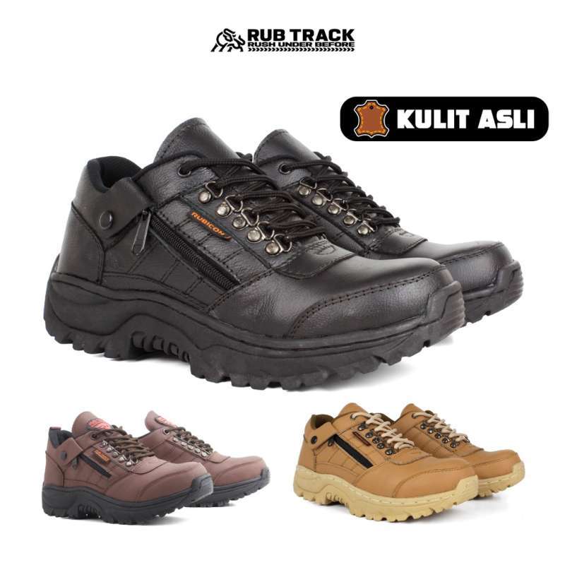 Jual SEPATU TRACKING SAFETY KULIT ASLI LOW BOOTS TRACKING PRIA SAFETY ...