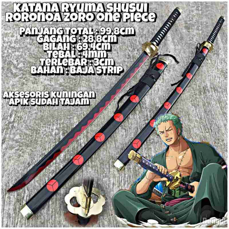 Jual Katana Ryuma Shusui Roronoa Zoro One Piece di Seller KATANA STORE ...