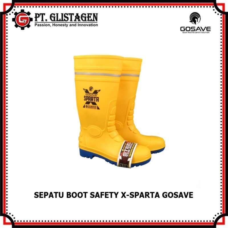 Jual Sepatu Boot Karet Ujung Besi Safety Rubber Steel Toe Safety Boot X ...