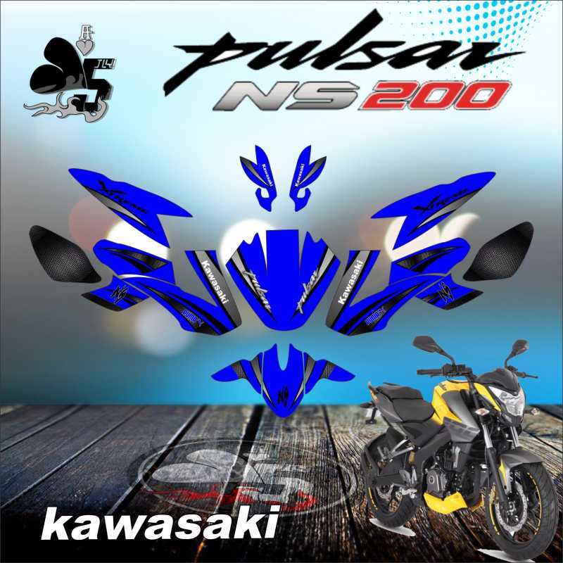Jual Sticker Decal Kawasaki Pulsar Ns200 Full Body Simple Di Seller ...