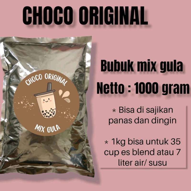 Promo Bubuk Minuman Boba Rasa Choco Original 1kg Mix Gula Diskon 6% Di ...