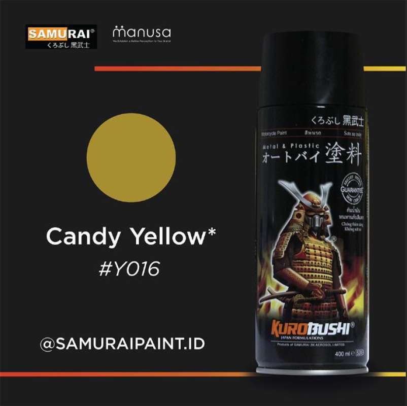 Jual (Warna Yamaha) y016 Candy Yellow â SAMURAI PAINT Cat semprot/Pilox ...