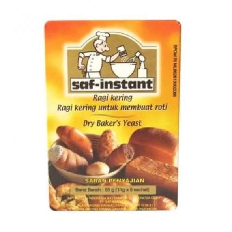 Jual Saf Instant Ragi Kering Pengembang Kue Roti 1 Box 5 X 11 Gr Di ...