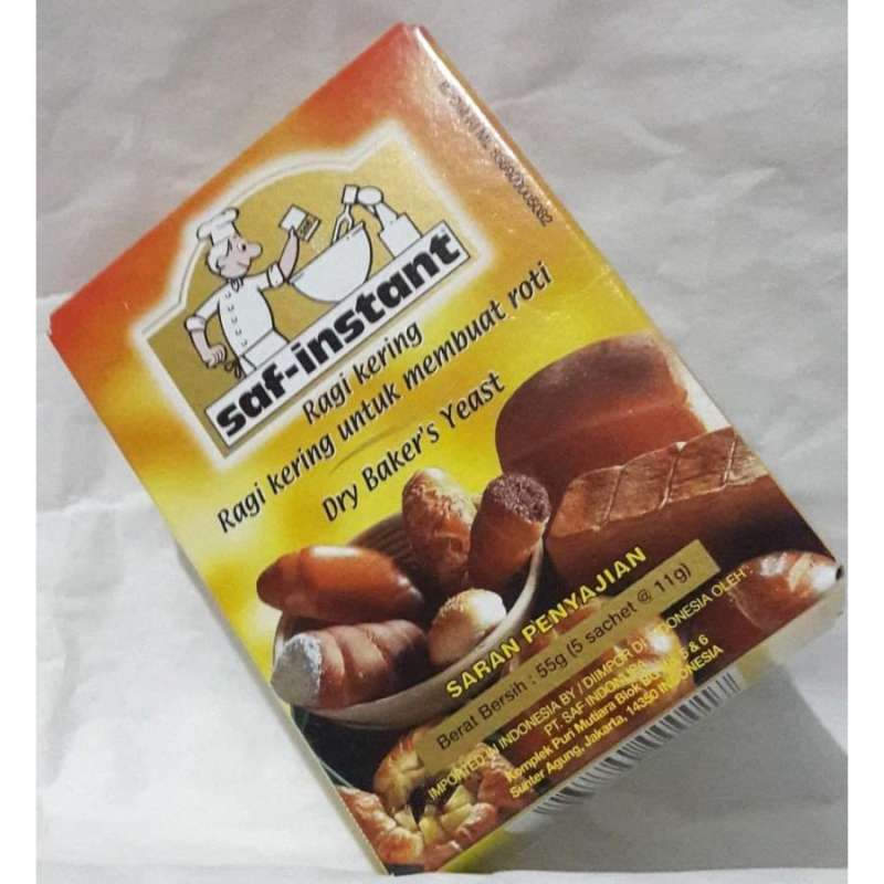 Jual Saf Instant Ragi Kering Pengembang Kue Roti 1 Box 5 X 11 Gr Di ...