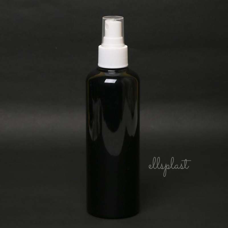 Jual Botol Spray 250 Ml / Botol Pet 250 Ml Hitam Tutup Spray Putih Di ...