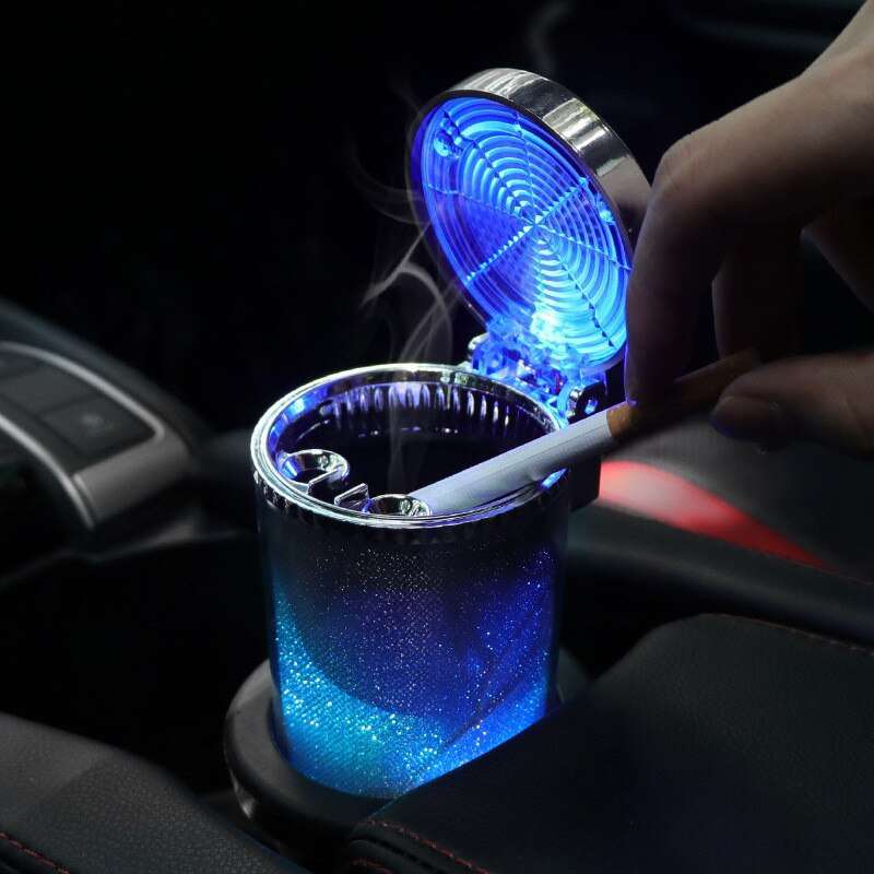 Jual Asbak Mobil Premium Led Rgb Portable Car Ashtray Cup Asbak Abu ...