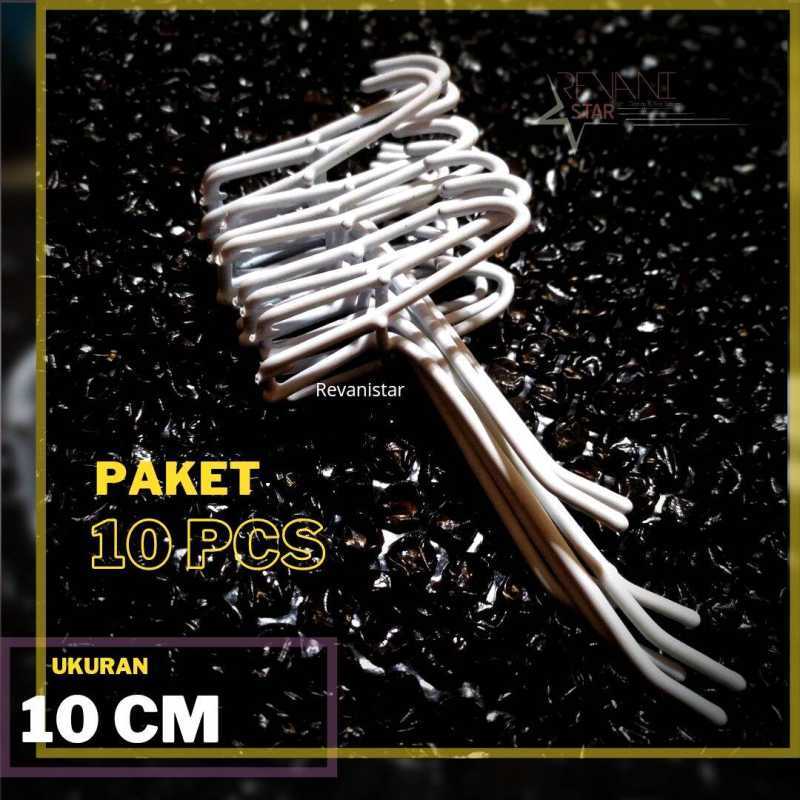 Jual (Isi 10) Single Ram putih 10cm hook ram gantungan aksesoris ...