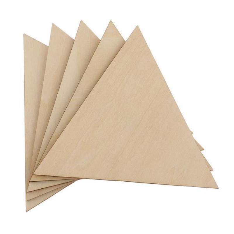 Promo 15x3 mm Thick Pine Wood Triangle Unfinished Wooden Pieces DIY ...