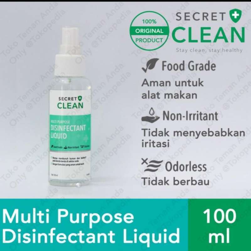 Jual secret clean disinfectant liquid spray 100ml di Seller TOKO RIGHT ...