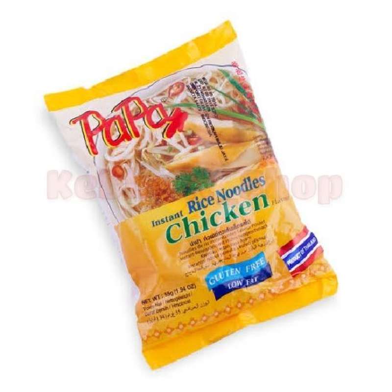 Jual Papa Instant Rice Noodles Chicken Flavour 55gr | Gluten Free | Low ...