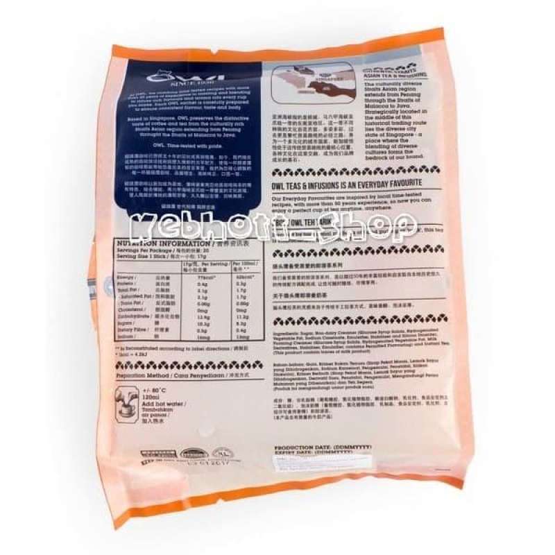 Jual Owl Teh Tarik Instant Foamy Tea 340gr | Minuman Serbuk Teh Tarik ...