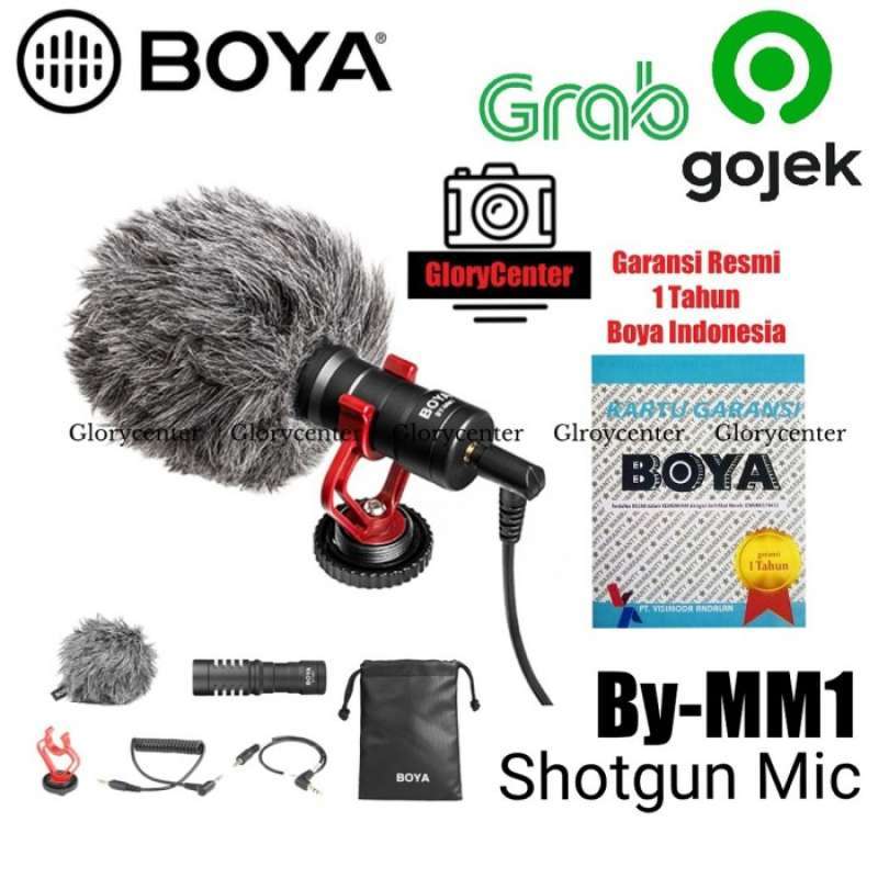 Promo Microphone Boya By-mm1 Mm1 Cardiold Shotgun Vlogging Mic Dslr Slr ...
