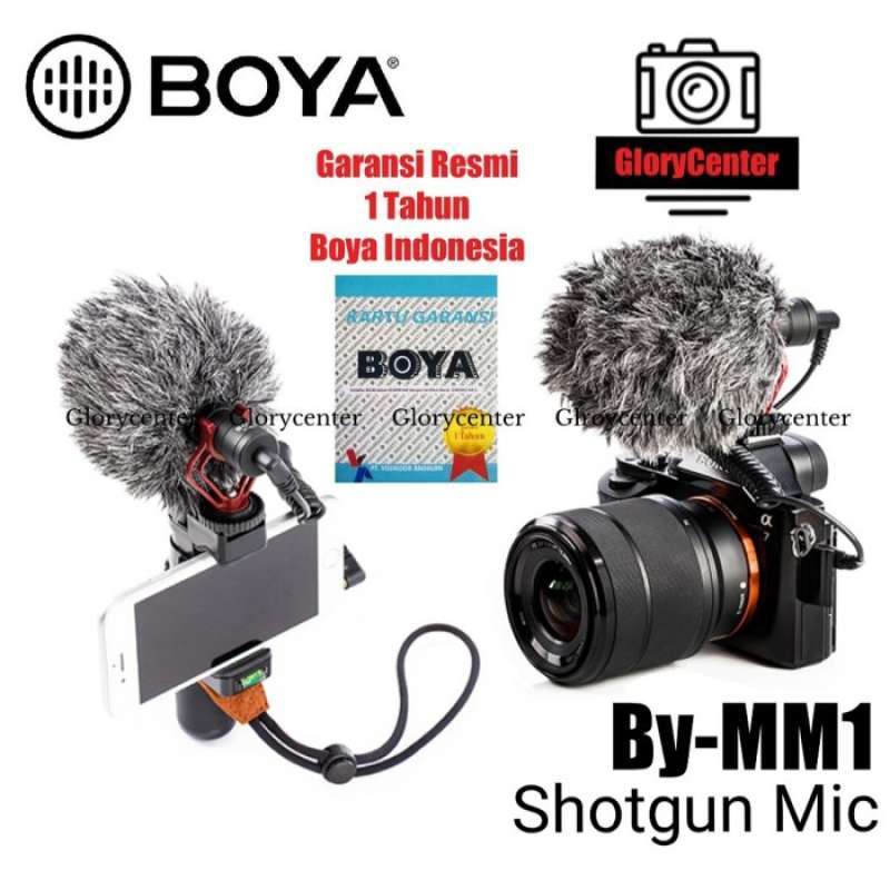 Promo Microphone Boya By-mm1 Mm1 Cardiold Shotgun Vlogging Mic Dslr Slr ...