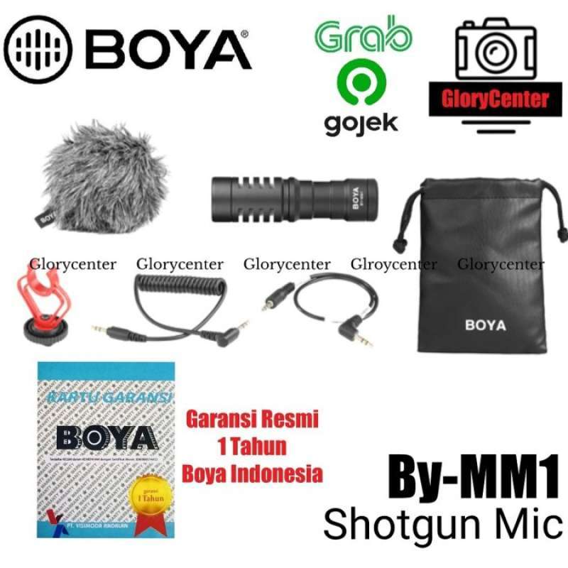 Promo Microphone Boya By-mm1 Mm1 Cardiold Shotgun Vlogging Mic Dslr Slr ...