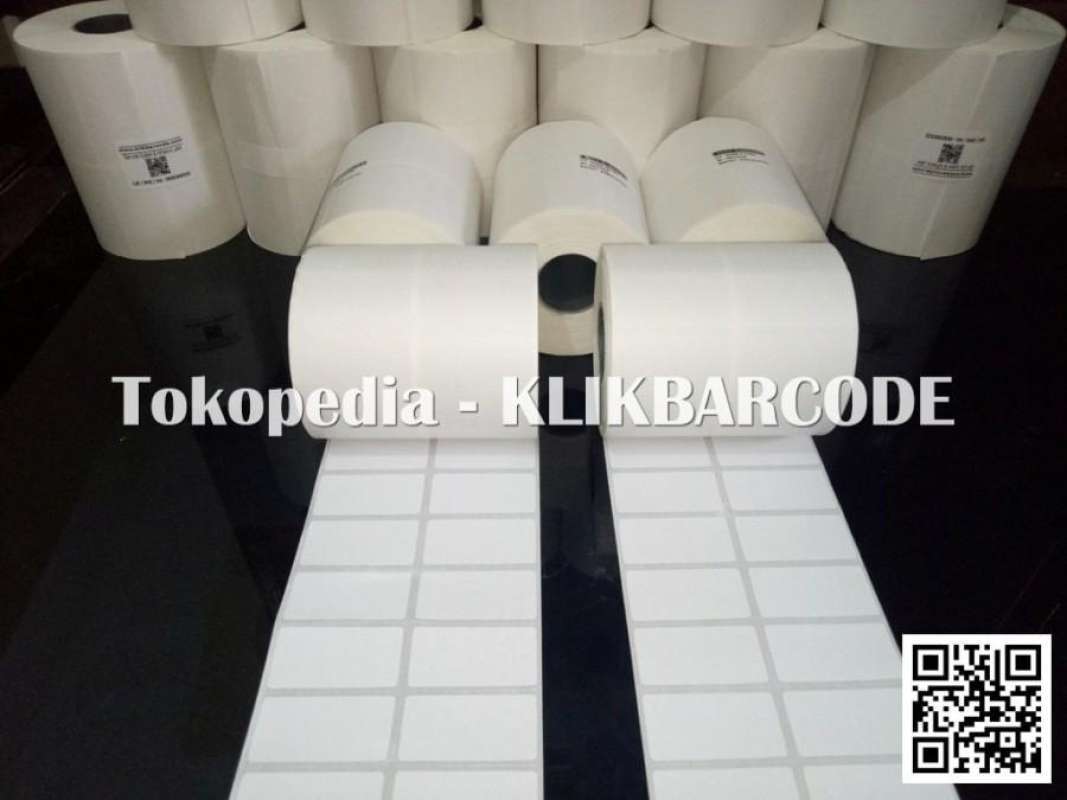 Jual Label Barcode 40 X 20 (2 Line) Kertas Sticker Label Semicoated 40 X 20 di Seller ...