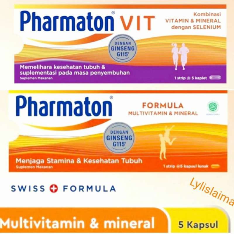 Jual Pharmaton Vit 5s Multivitamin + Selenium Suplemen untuk masa ...