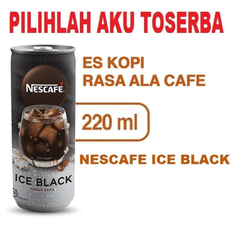 Promo Kopi Nescafe Kaleng ICE BLACK Can 220 ml (Harga Satuan) Diskon 15 ...