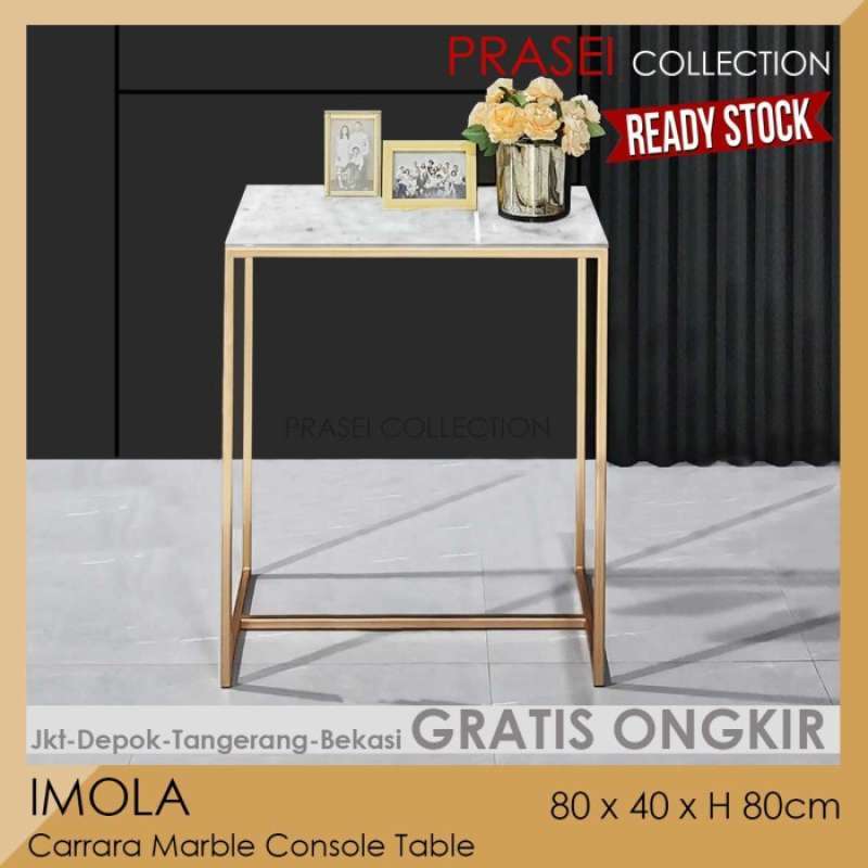 Jual Imola - Carrara Marble Console High Dessert Table Meja Tinggi ...