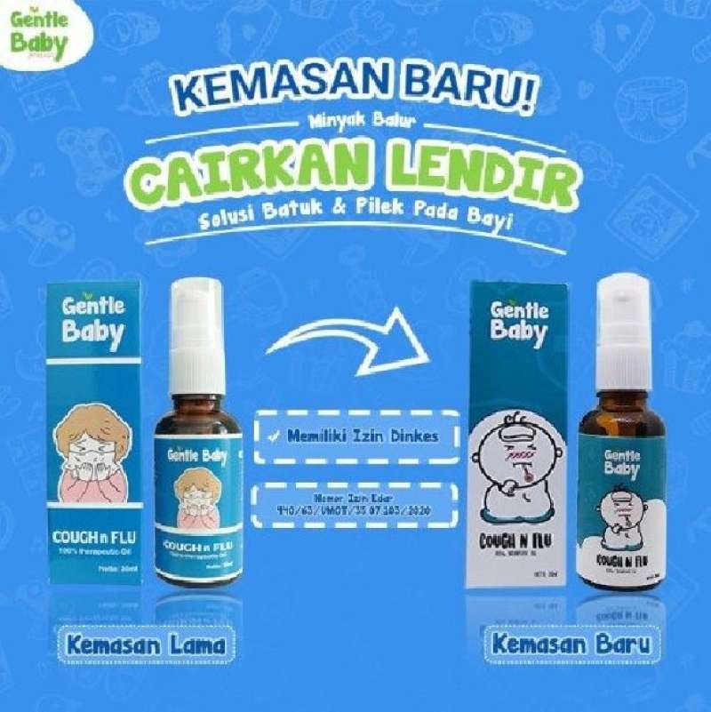 Jual Gentle Baby Cough & Flu Essential Oil Minyak Bayi Obat Batuk Pilek ...