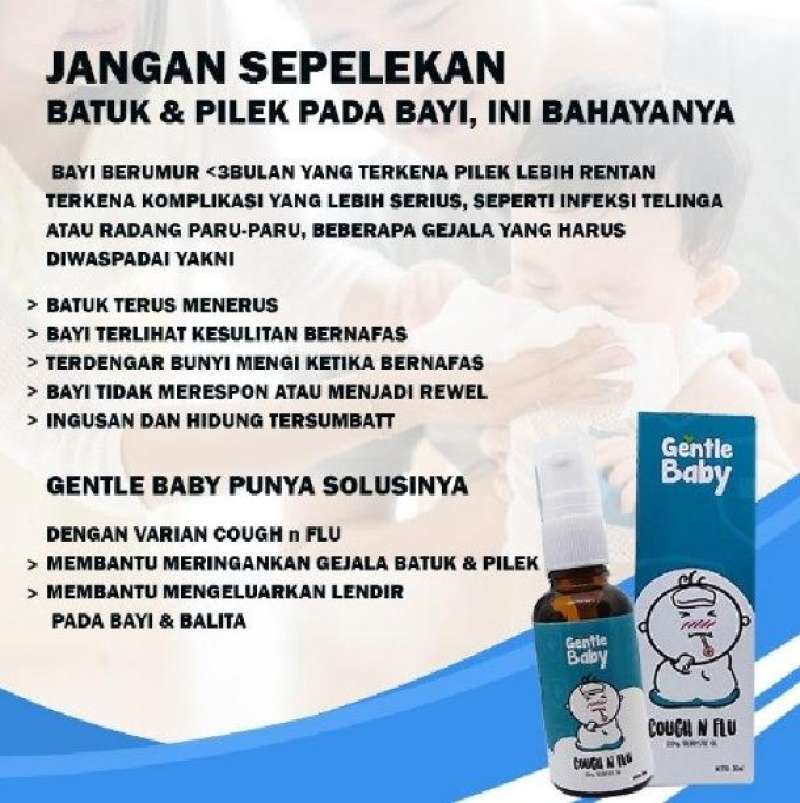 Jual Gentle Baby Cough & Flu Essential Oil Minyak Bayi Obat Batuk Pilek ...